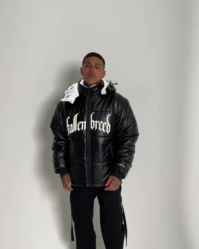 Fallen Breed Logo Puffer Jacket Black | Culture Kings NZ